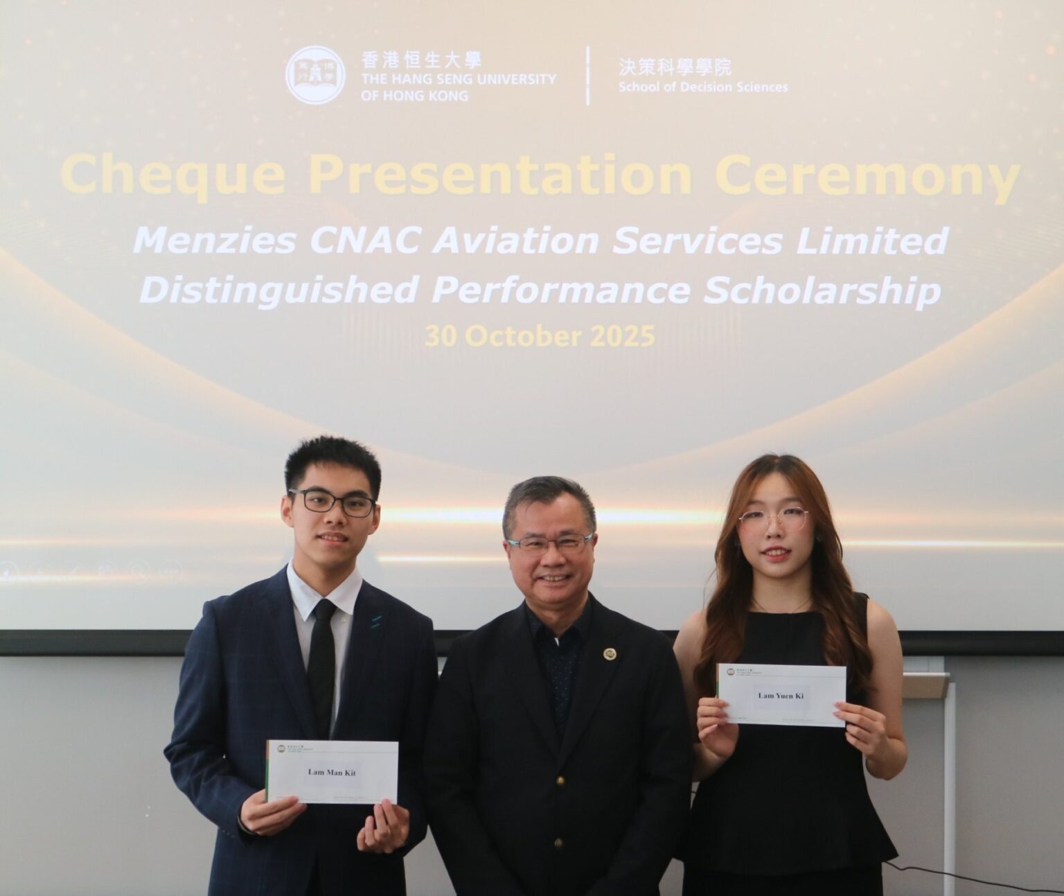 Cheque Presentation Ceremony - Menzies CNAC Aviation Services Limited ...